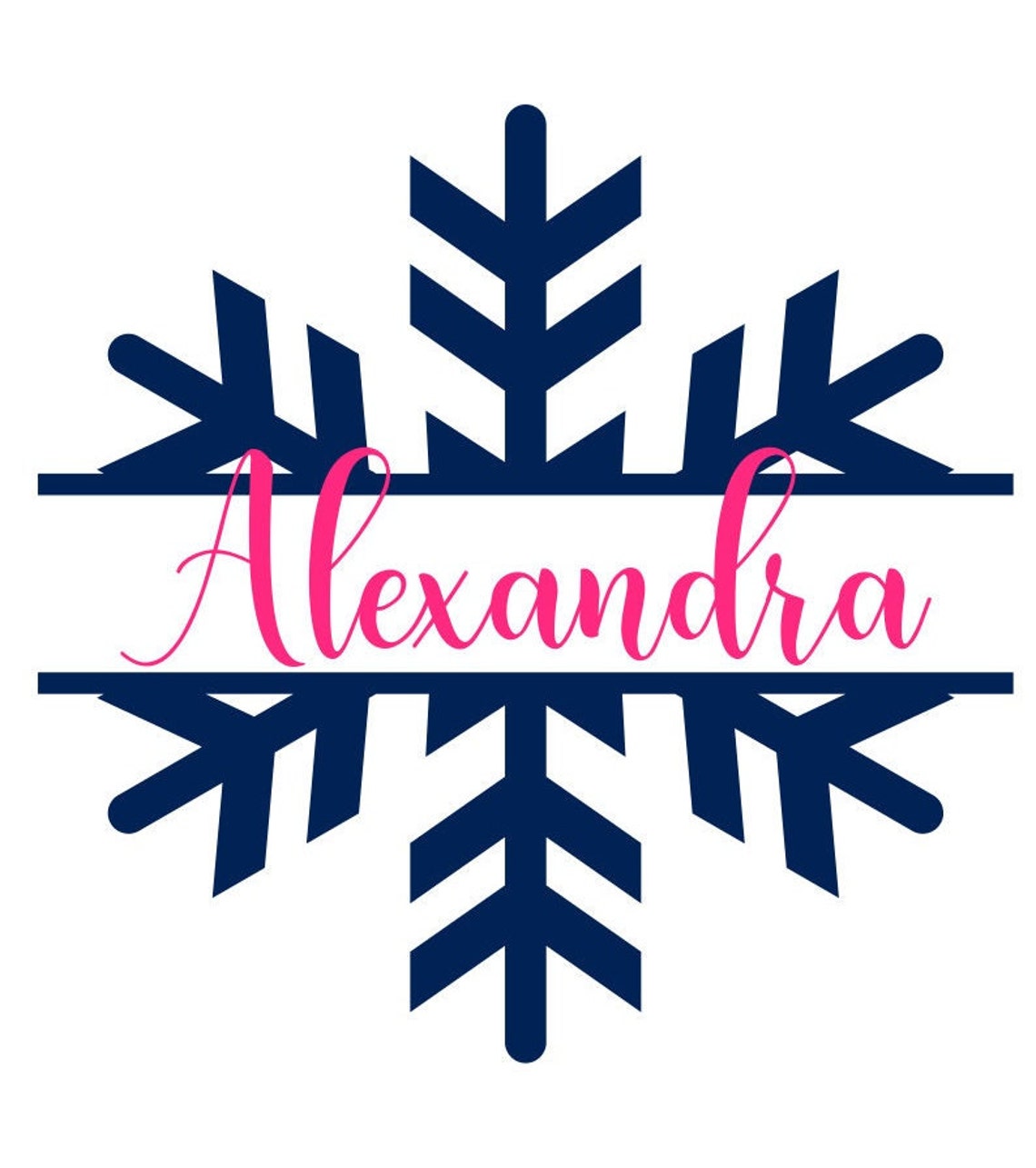 Snowflake Name Frame SVG Christmas SVG Winter SVG Digital - Etsy