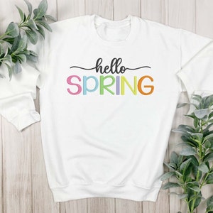 Hello Spring Embroidery Design, Easter MACHINE EMBROIDERY, Digital ...