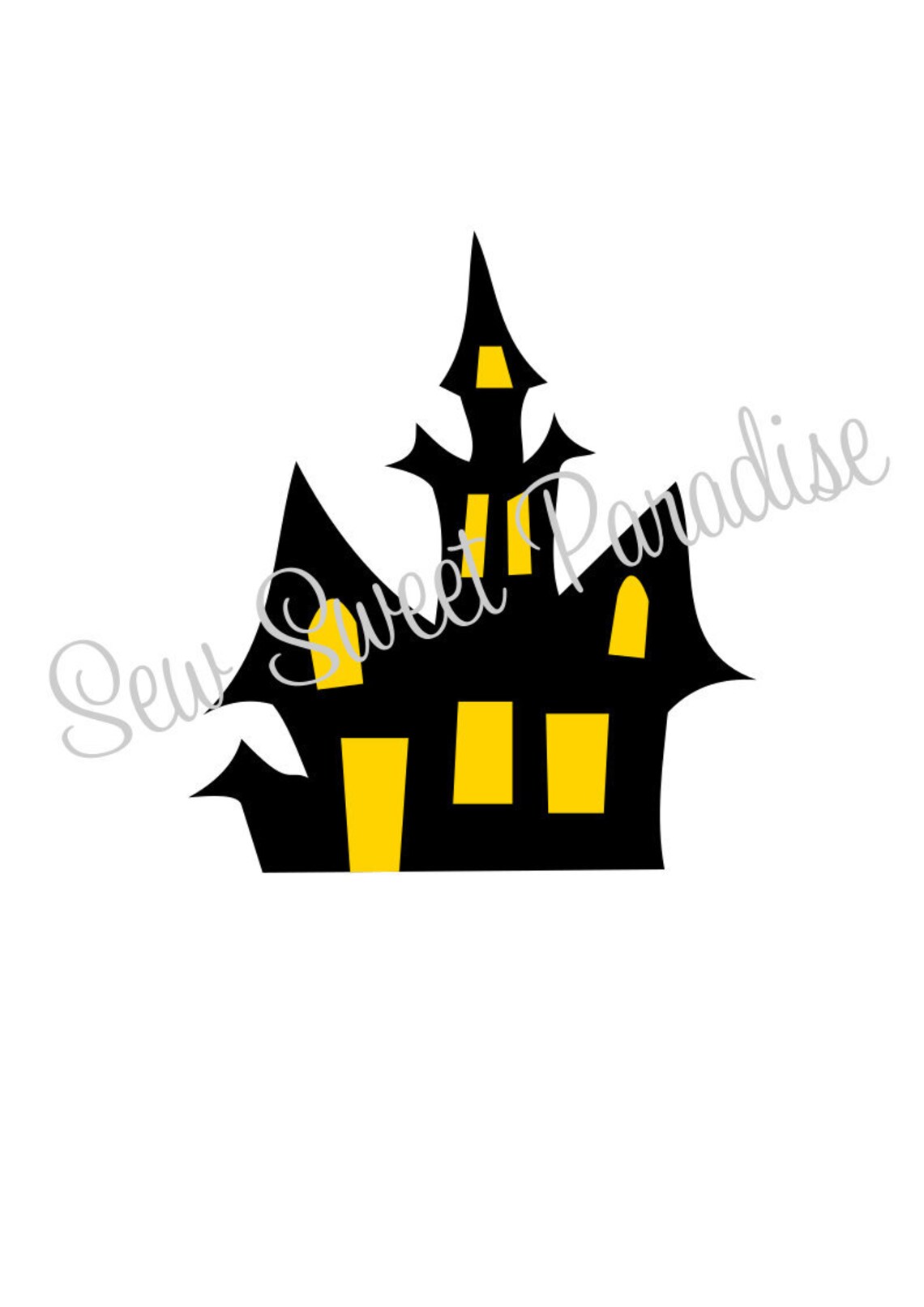 Haunted House SVG Halloween SVG Spooky SVG Digital | Etsy