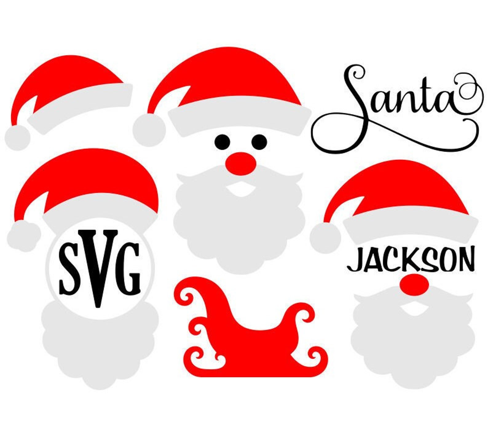 Santa SVG Bundle Christmas SVG Santa Porch Sign SVG - Etsy