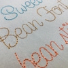Albie Font Girly Bean Stitch Font Cursive Embroidered Font BX Bean ...