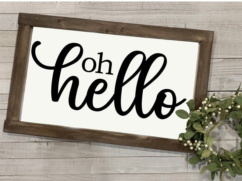 Türschild SVG Oh Hallo Türschild SVG Hallo Sommer SVG - Etsy.de