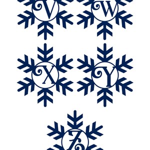 Monogram SVG/DXF/PNG Alphabet, Snowflake Letters Alphabet, Digital ...