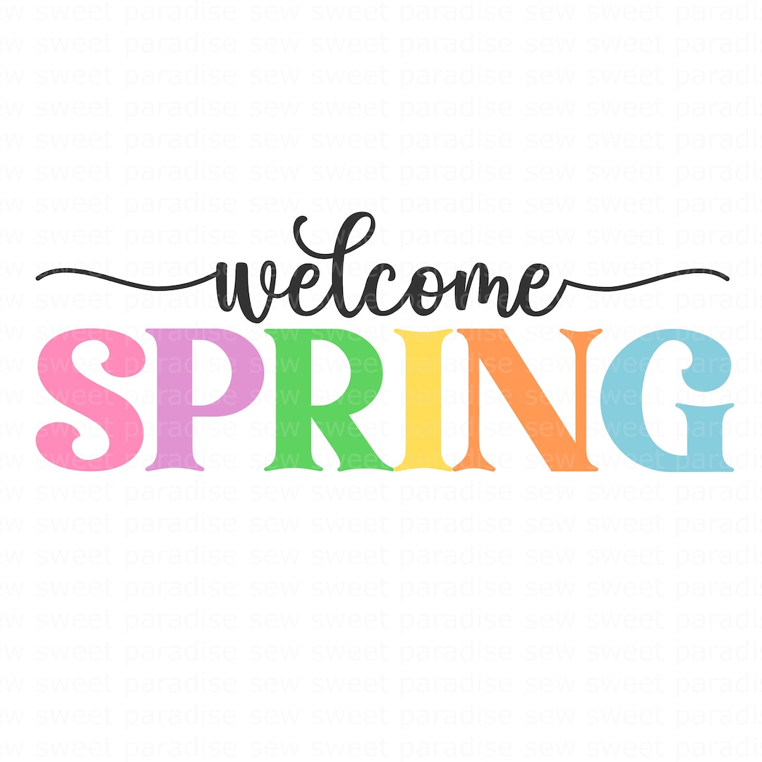 Welcome Spring SVG, Spring Door Sign SVG, Easter SVG, Digital Download ...