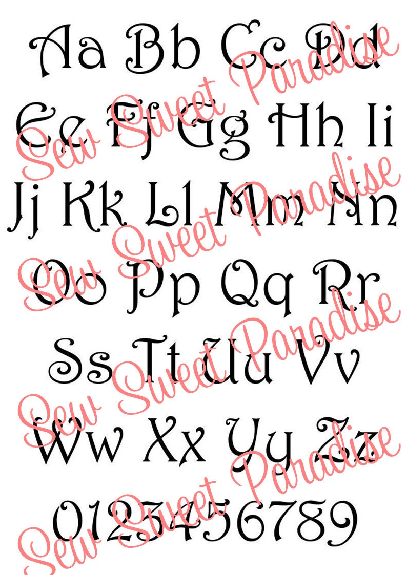 Monogram SVG TTF Alphabet Classic Curl Font School Font - Etsy Monogram SVG TTF Alphabet Classic Curl Font School Font - Etsy