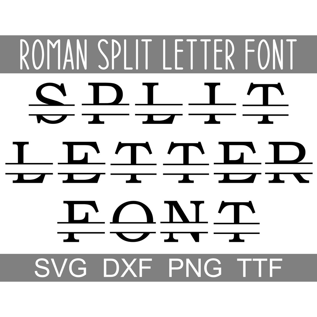 Split Letter Font TTF, Split Monogram Font 15 Name Fonts, Instant ...