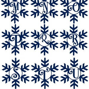 Monogram SVG/DXF/PNG Alphabet, Snowflake Letters Alphabet, Digital ...