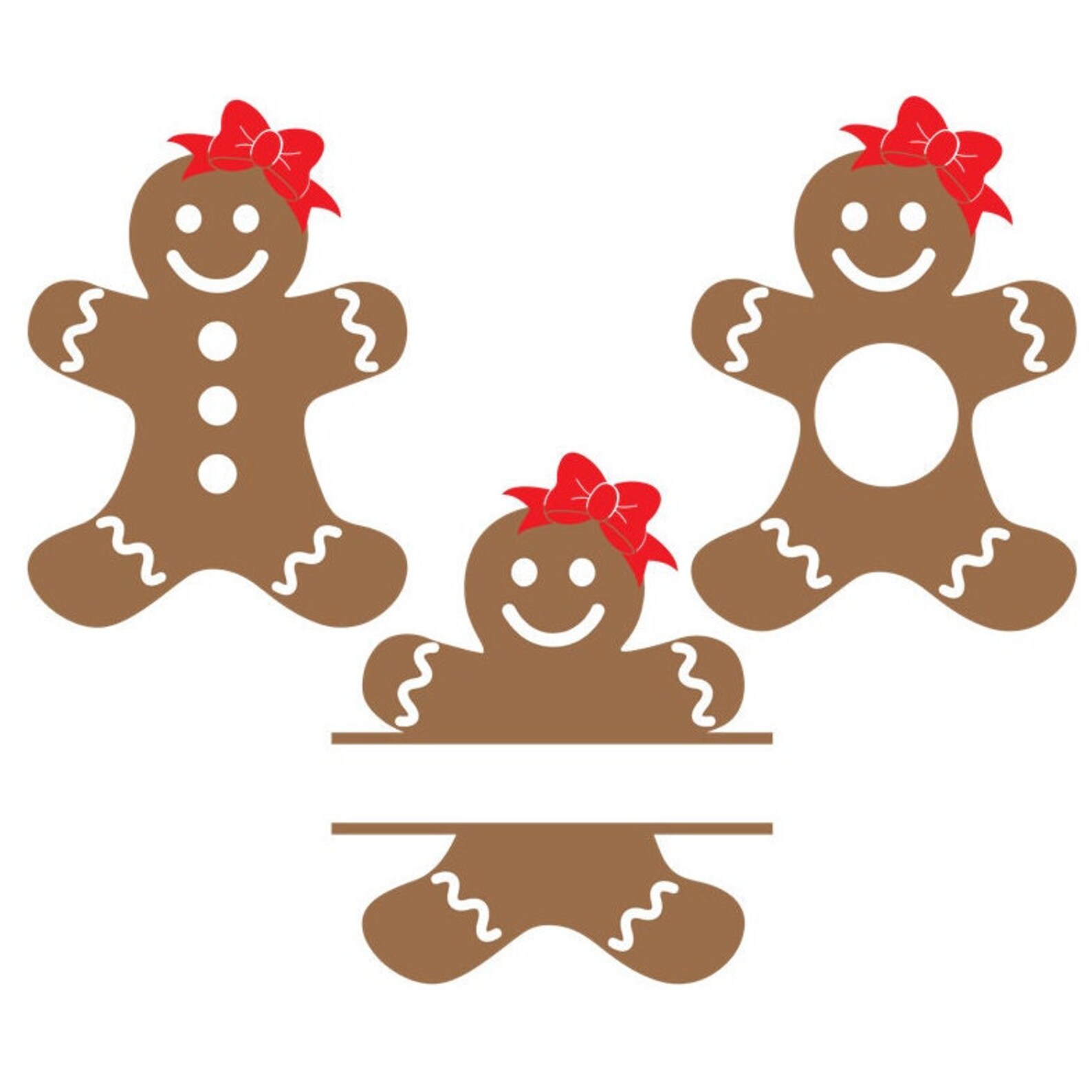 Gingerbread Girl Svg Bundle Christmas Svg Cookies Digital Etsy