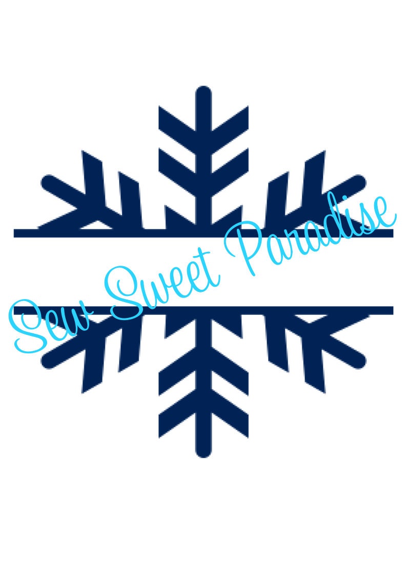 Snowflake Name Frame SVG Christmas SVG Winter SVG Digital | Etsy