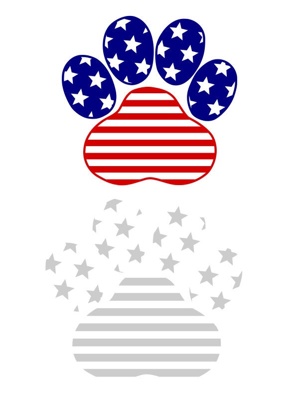 American Flag Paw Print