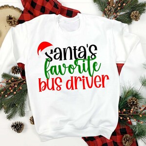 Santa's Favorite Bus Driver SVG Holiday Shirt SVG - Etsy