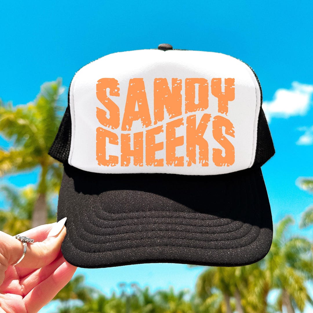 Sandy Cheeks SVG/PNG Grunge, Funny Summer Trucker Hat PNG, Beach ...