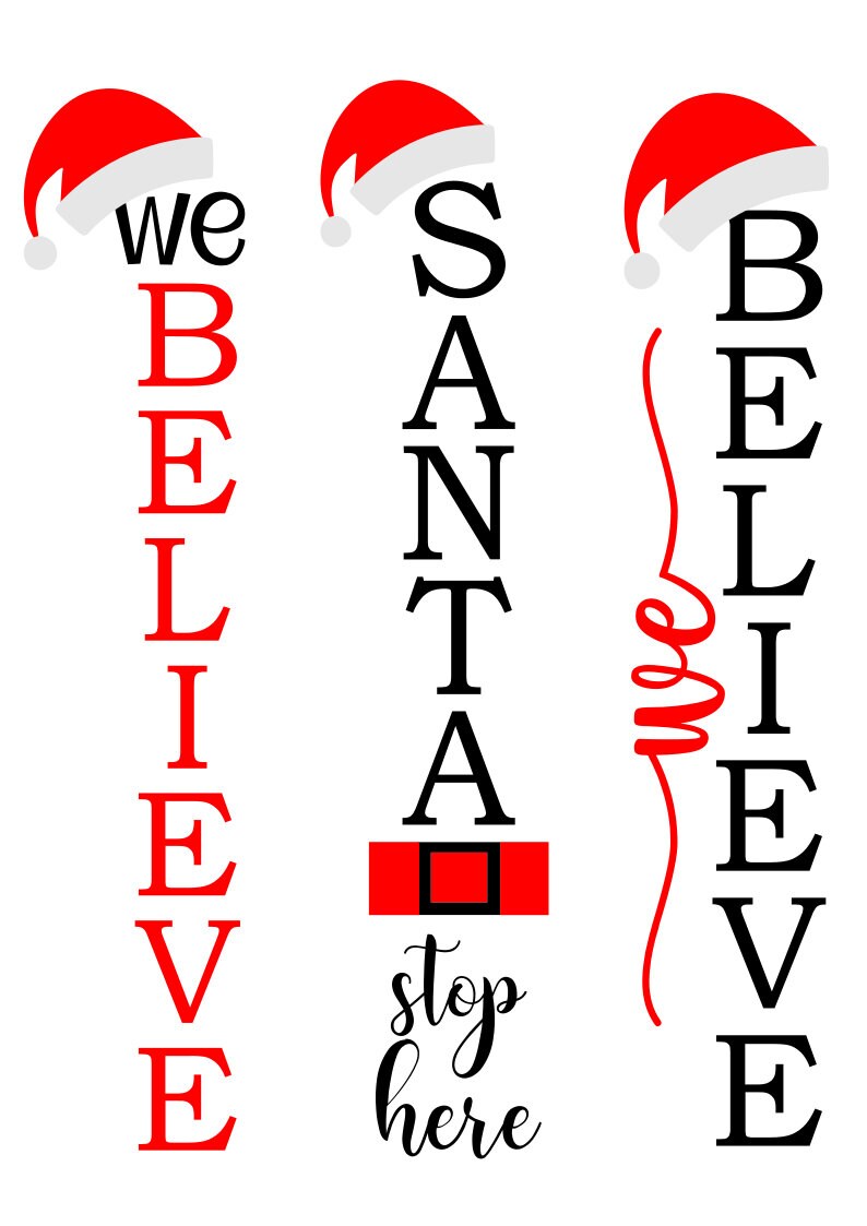 Santa SVG Bundle Christmas SVG Santa Porch Sign SVG | Etsy