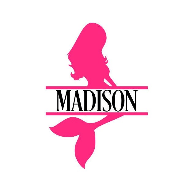 Mermaid SVG Mermaid Name Frame SVG Split Name Frame Digital - Etsy UK