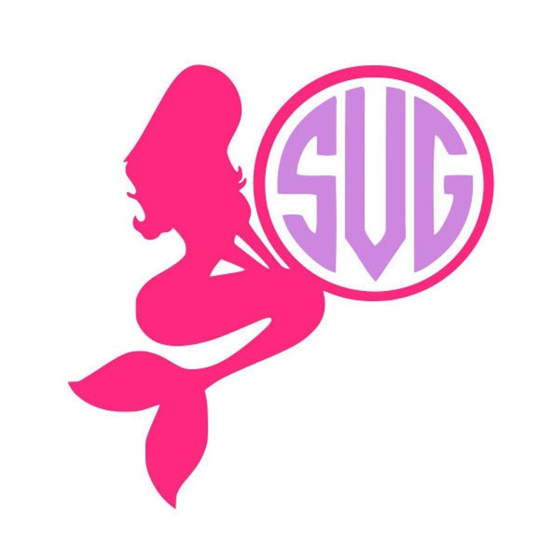 Mermaid SVG Mermaid Monogram SVG Split Name Frame SVG - Etsy