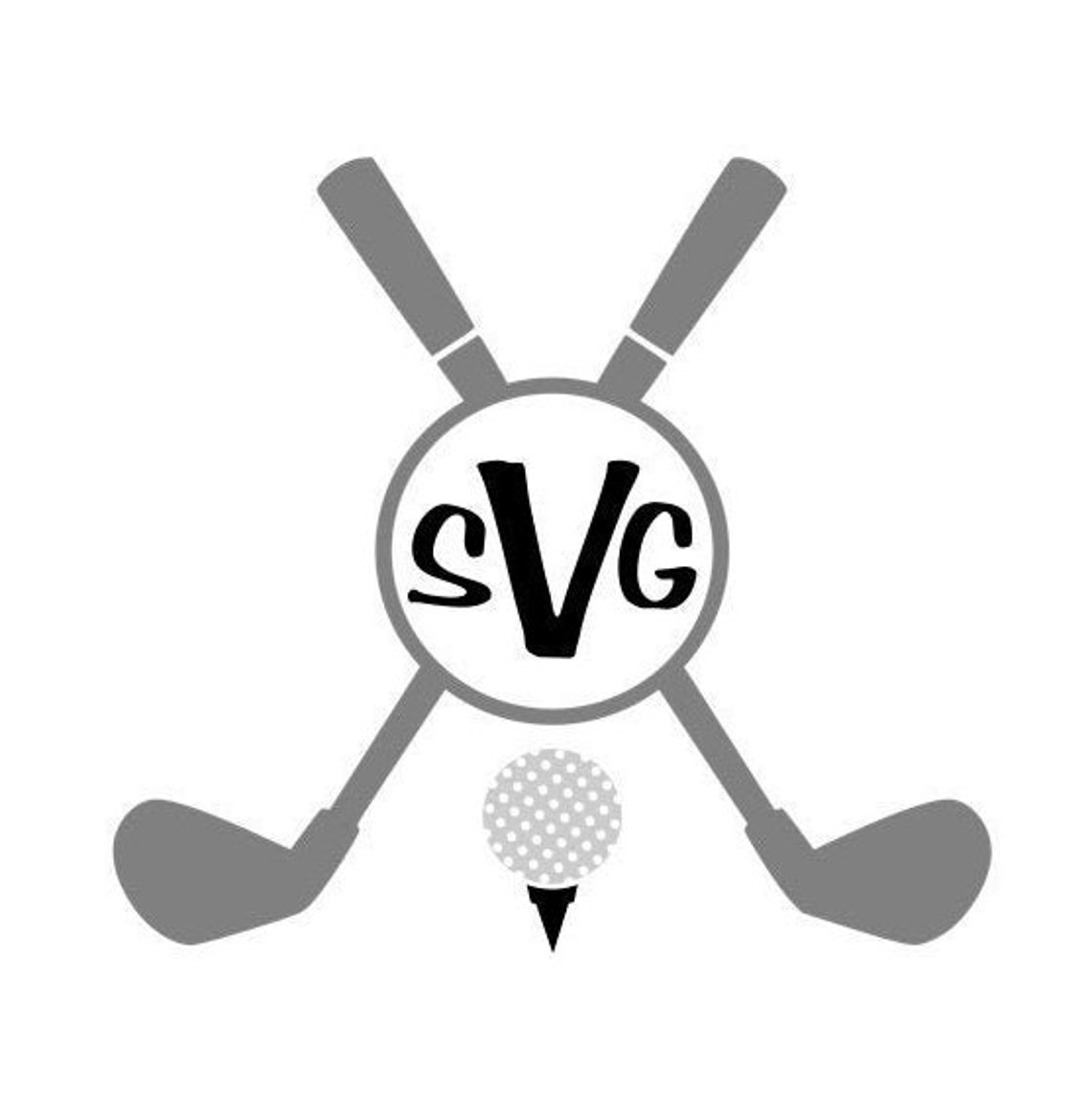 Golf SVG Golf Monogram Frame SVG Golf Ball SVG Digital - Etsy
