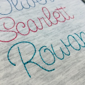 Cursive Bean Stitch BX Embroidery Font: Scalable BX Font 1.0-4.0 Inch ...