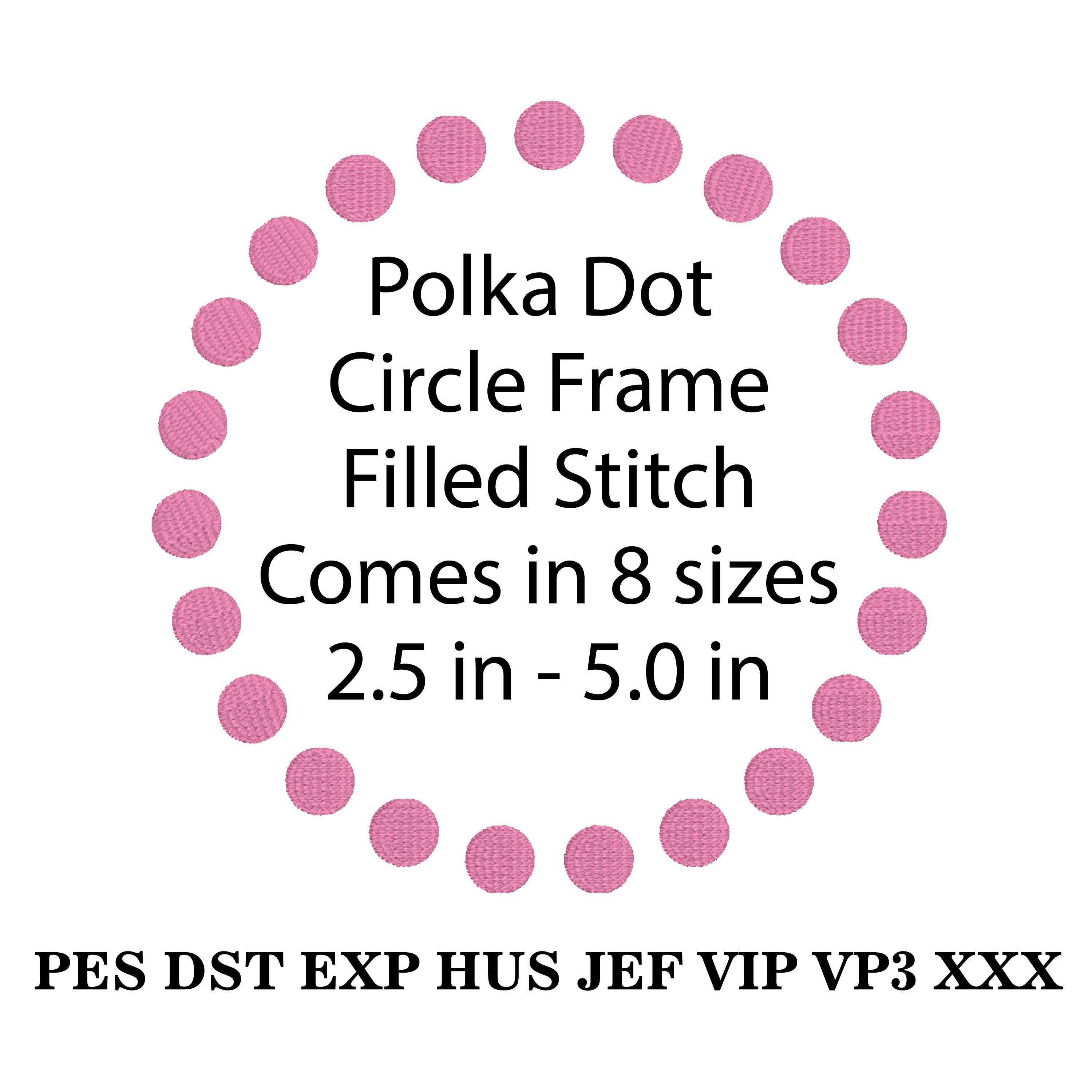 Polka Dot Frame Embroidery Monogram: Monogram Alphabet + Circle Dot ...