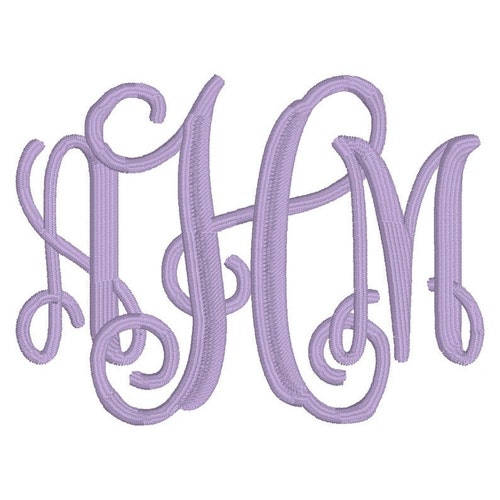 Interlocking Monogram Embroidery Font 4 Sizes Machine BX - Etsy UK