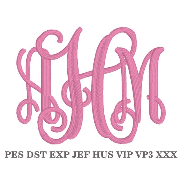 Machine Embroidery Monogram Fonts - Etsy