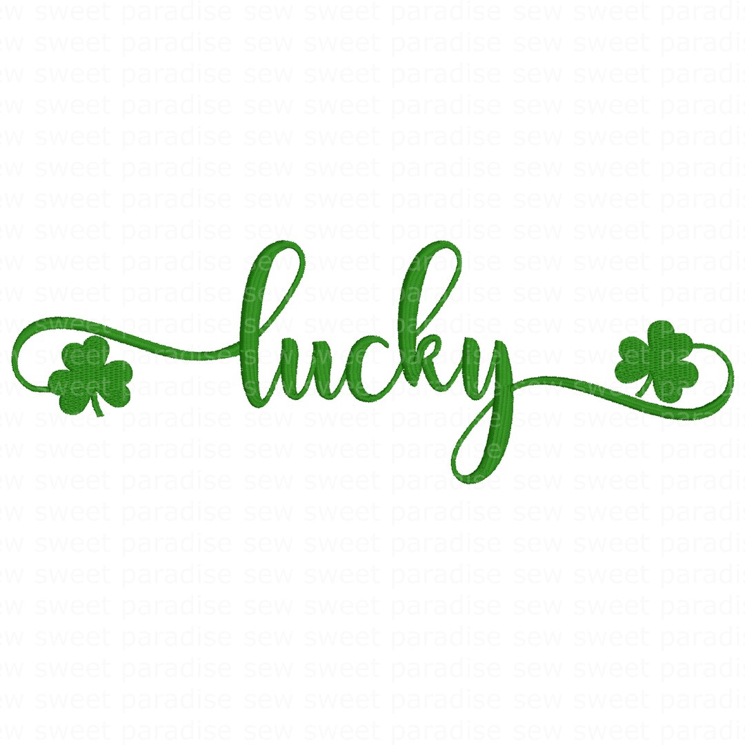 Lucky Shamrock Embroidery Design, MACHINE EMBROIDERY, St Patrick's Day ...