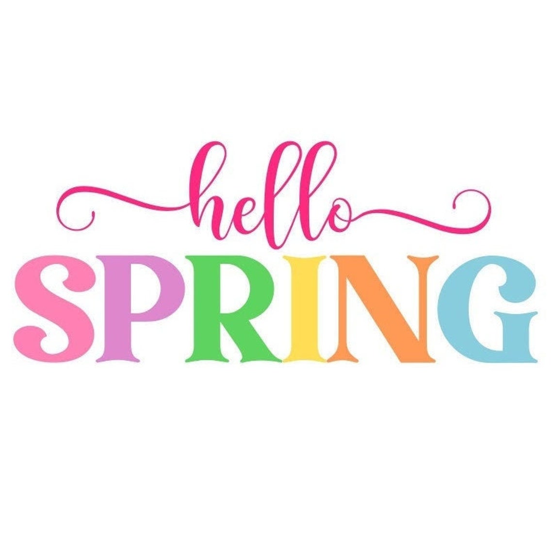 Hello Spring SVG Spring Door Sign SVG Easter SVG Digital - Etsy Canada