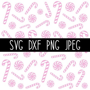 Candy Cane SVG, Candy Cane Pattern SVG, Pink Candy Cane Paper PNG ...