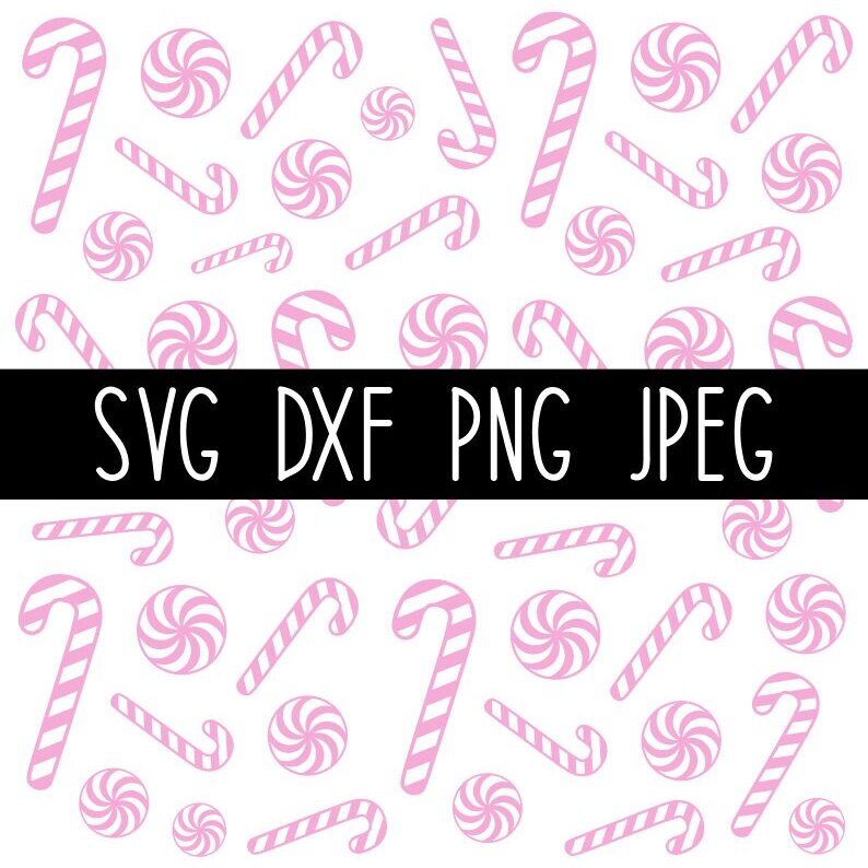 Candy Cane SVG Candy Cane Pattern SVG Pink Candy Cane Paper - Etsy México