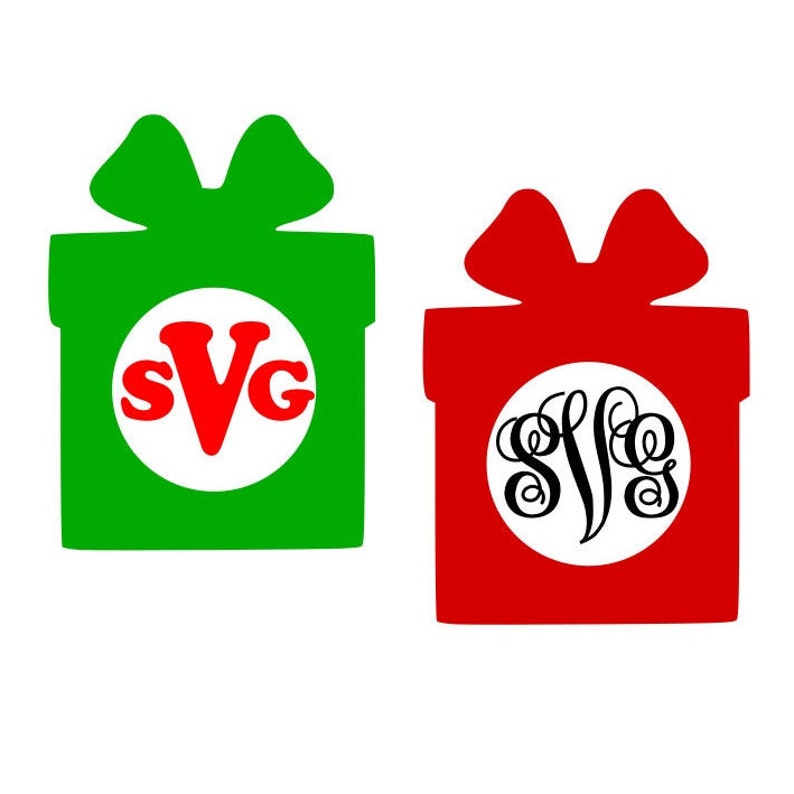 Christmas Monogram SVG Bundle Monogram Frames SVG Digital - Etsy