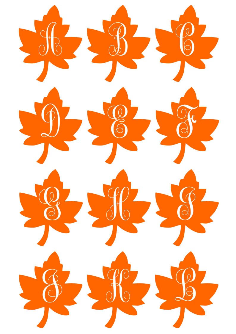 Leaf Monogram SVG/DXF/PNG Leaf Fancy Letters Alphabet - Etsy