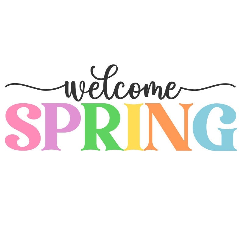 Welcome Spring SVG Spring Door Sign SVG Easter SVG Digital - Etsy