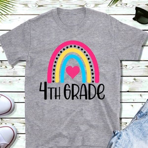 Fourth Grade Rainbow SVG, 4th Grade SVG, School SVG, Digital Download ...