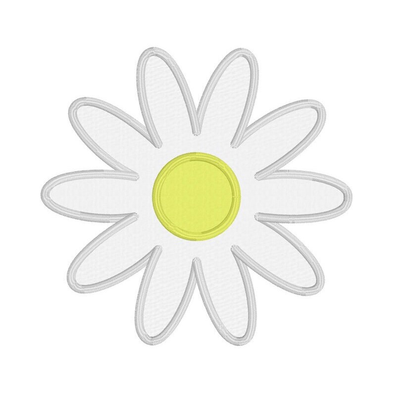 Daisy Applique Design MACHINE EMBROIDERY Daisy Flower - Etsy