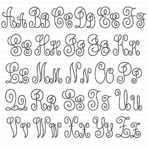 6 Embroidery Monogram Font Bundle: 6 Scalable BX Fonts, PES + 7 Formats ...