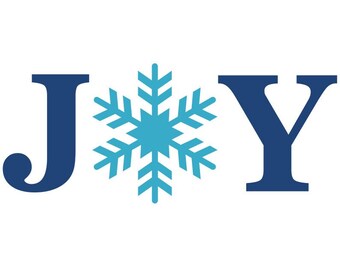 Joy Snowflake Svg - Etsy