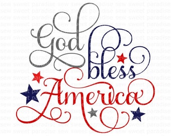 America SVG, 4th of July SVG, Patriotic SVG, America Script, Digital ...