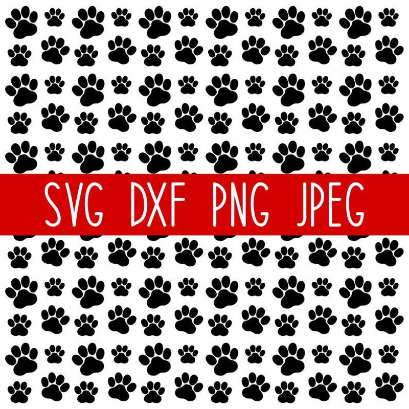 Paw Print Svg - Etsy