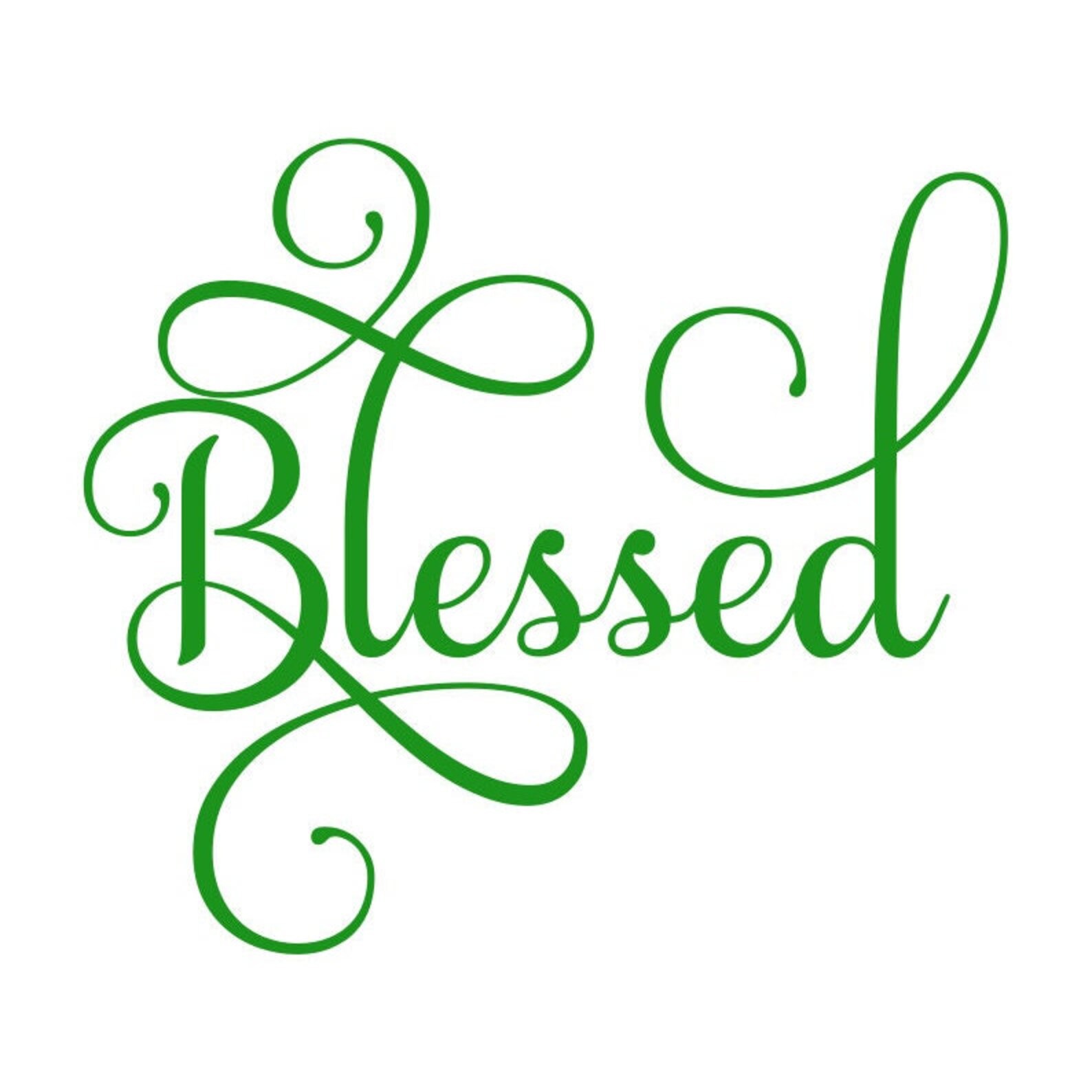 Blessed SVG Blessed Script SVG St Patricks Day SVG Digital | Etsy