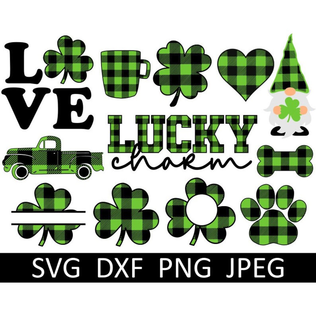 St Patrick's Day Buffalo Plaid SVG, Buffalo Check PNG, Digital Download ...