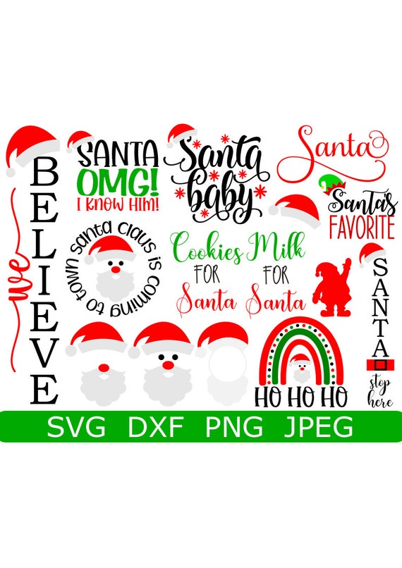 Santa SVG Bundle Christmas SVG Santa Porch Sign SVG | Etsy