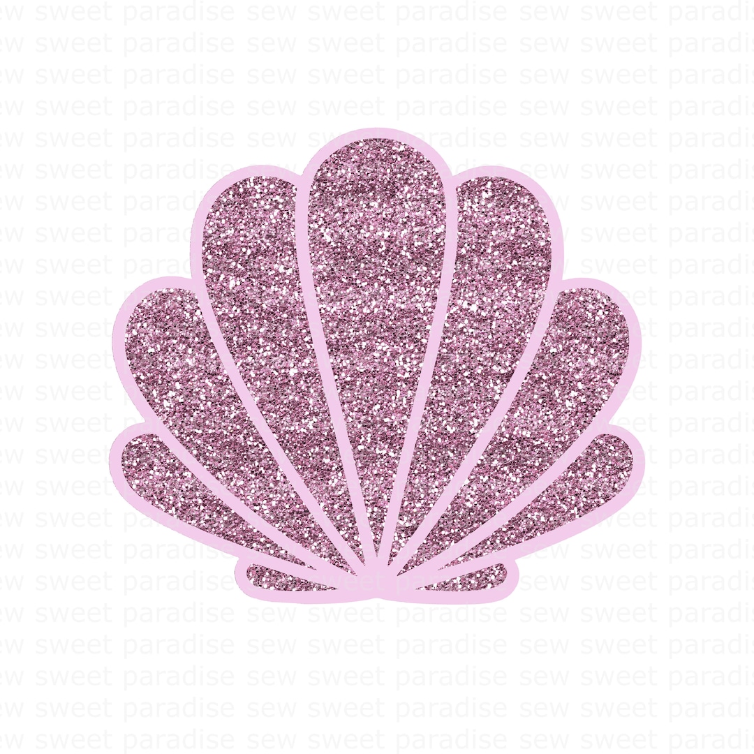 Seashell PNG, Pink Glitter Seashell PNG Design, Mermaid Shirt, Mermaid ...