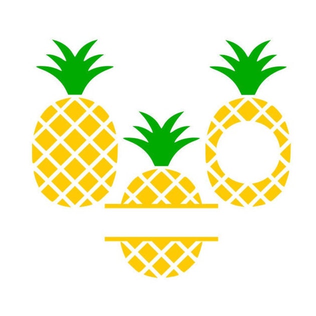 Split Pineapple Name Frame Instant Digital Download PNG Vector ...
