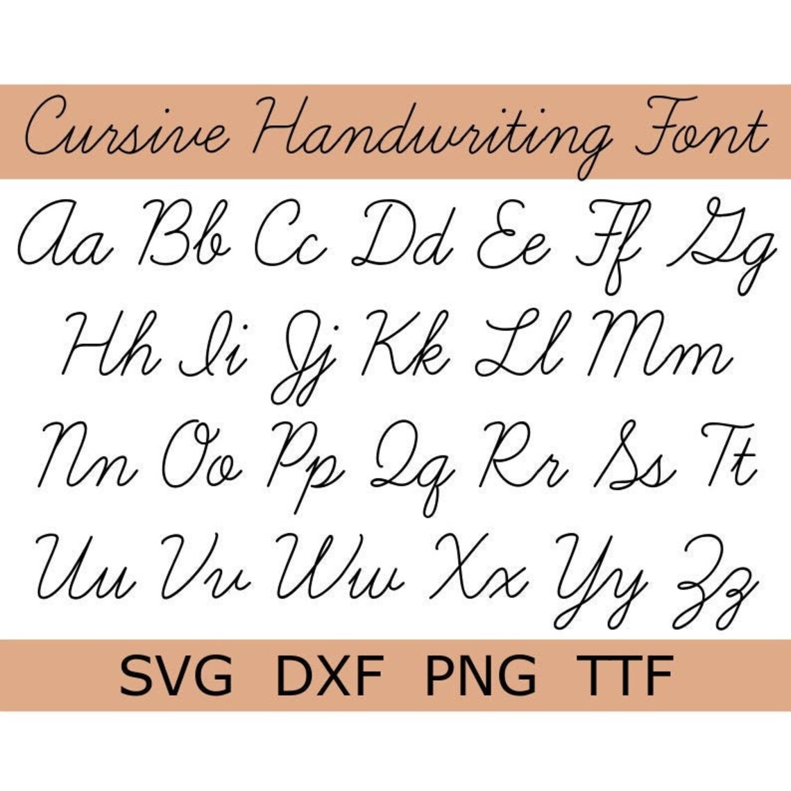 Cursive Font SVG TTF Cursive Font Handwriting Font School - Etsy