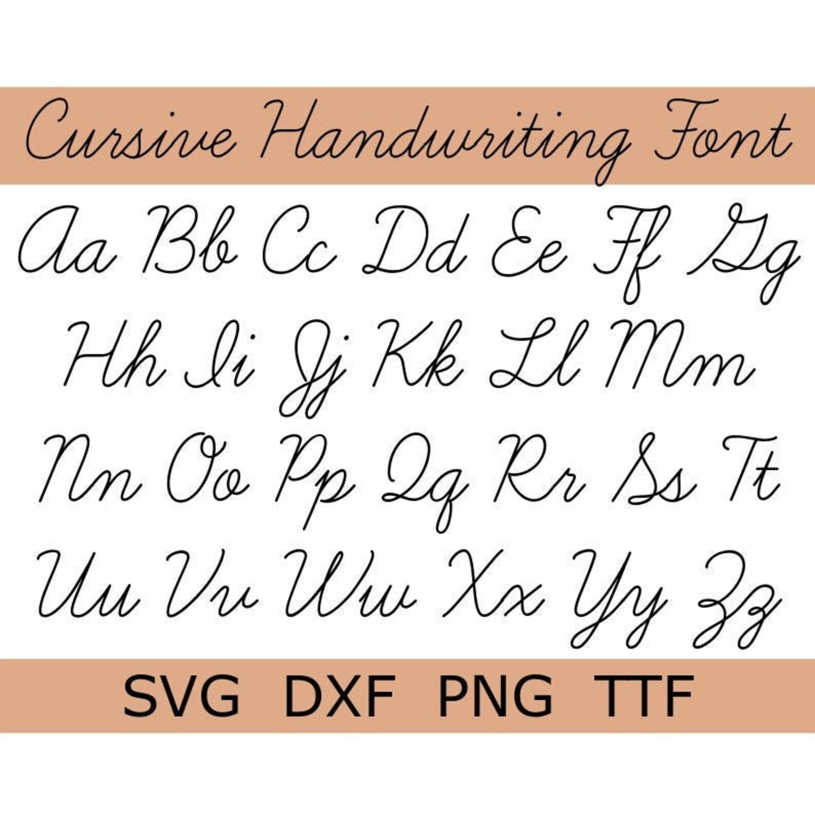 Cursive Font SVG TTF Cursive Font Handwriting Font School - Etsy