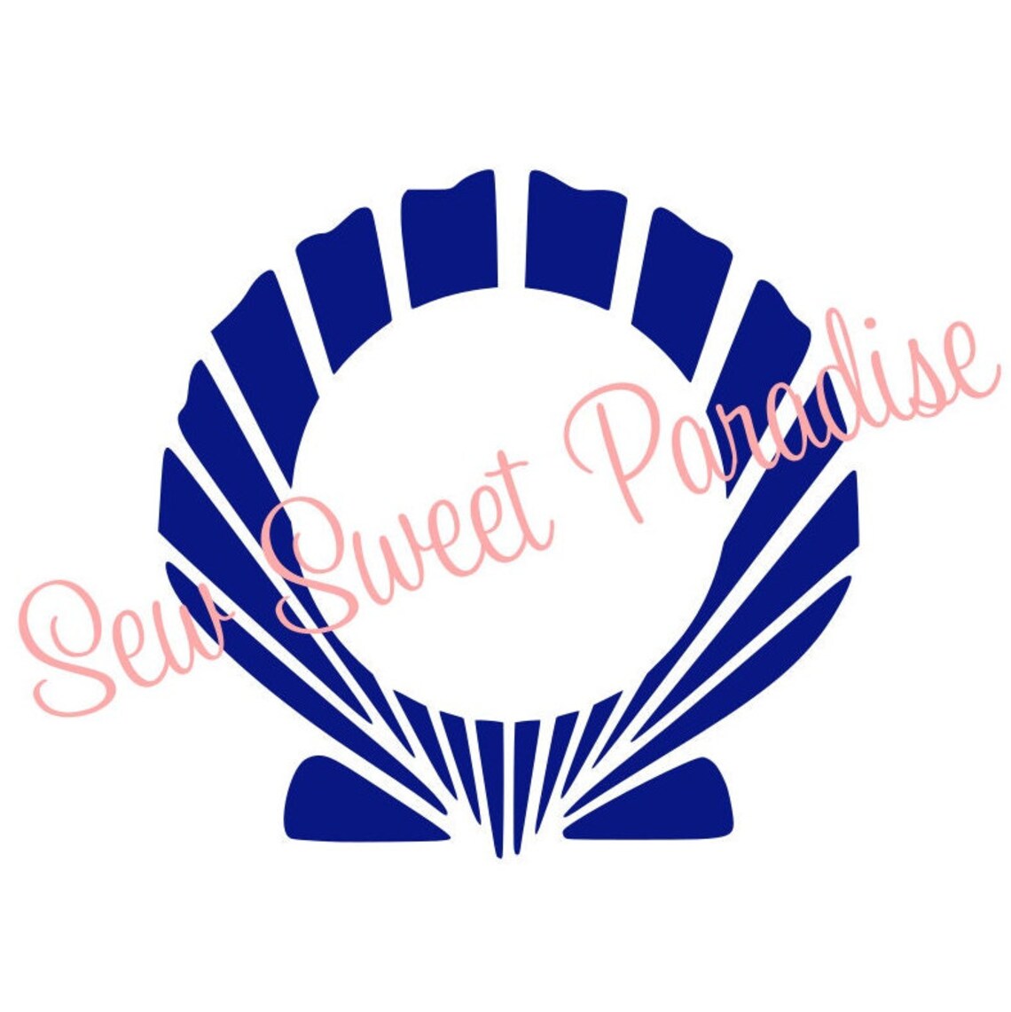 Seashell SVG Sea Shell Monogram Frame SVG Beach SVG Digital - Etsy