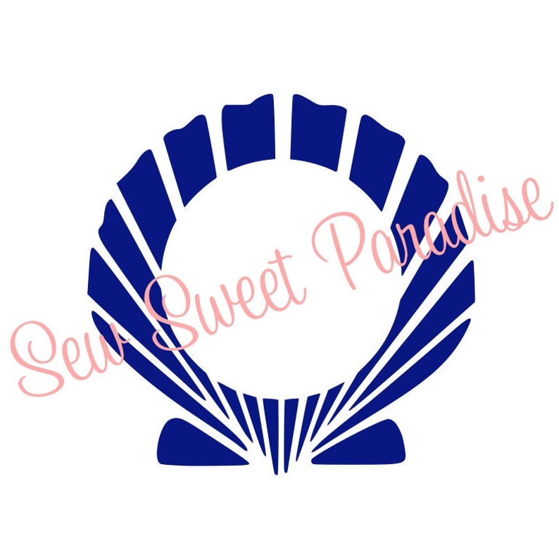 Seashell SVG Sea Shell Monogram Frame SVG Beach SVG Digital - Etsy