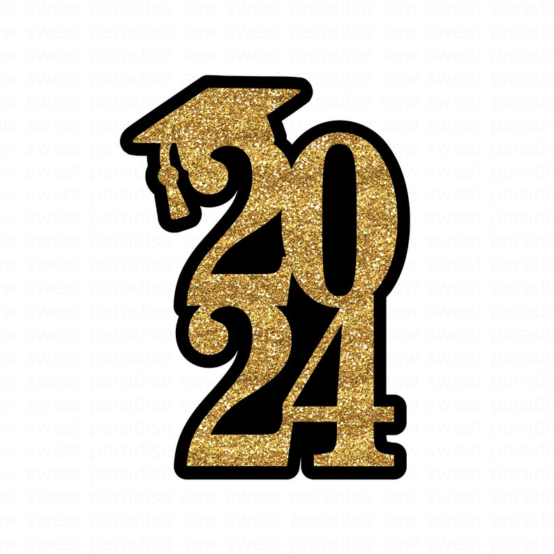 Graduación 2024 Diseño PNG, Grad Cap 2024 Cake Topper PNG Diseño ...
