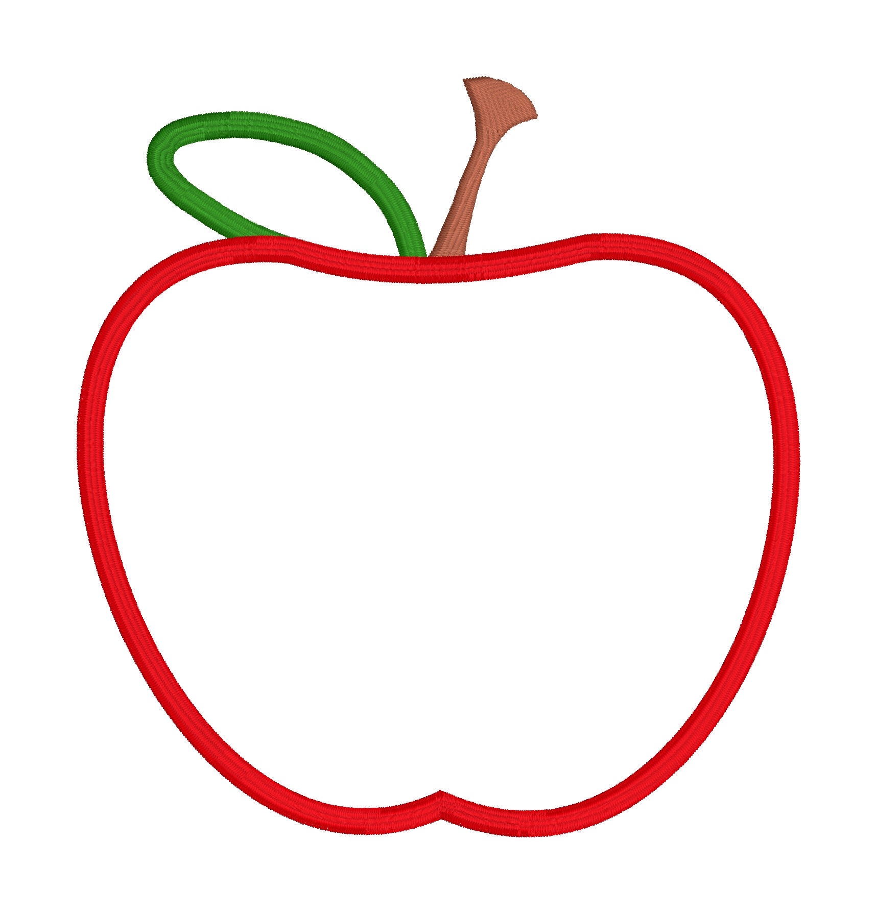 Apple Applique Design Bundle MACHINE EMBROIDERY 3 Apple | Etsy