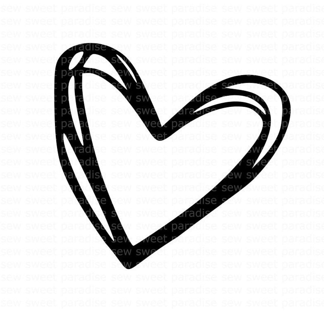 Heart SVG Heart Handwritten SVG Heart Boho PNG Digital - Etsy