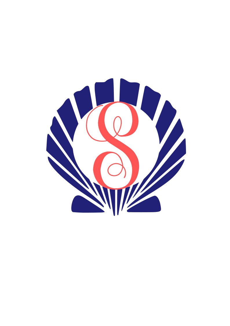 Seashell SVG Sea Shell Monogram Frame SVG Beach SVG Digital | Etsy